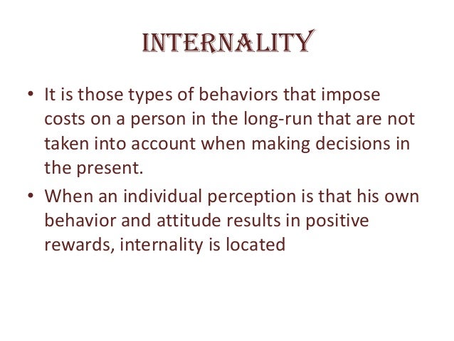 internality and externality