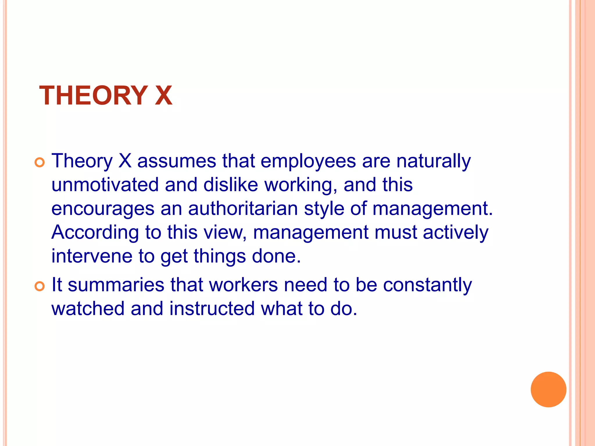 Theory X & Theory Y | PPTX