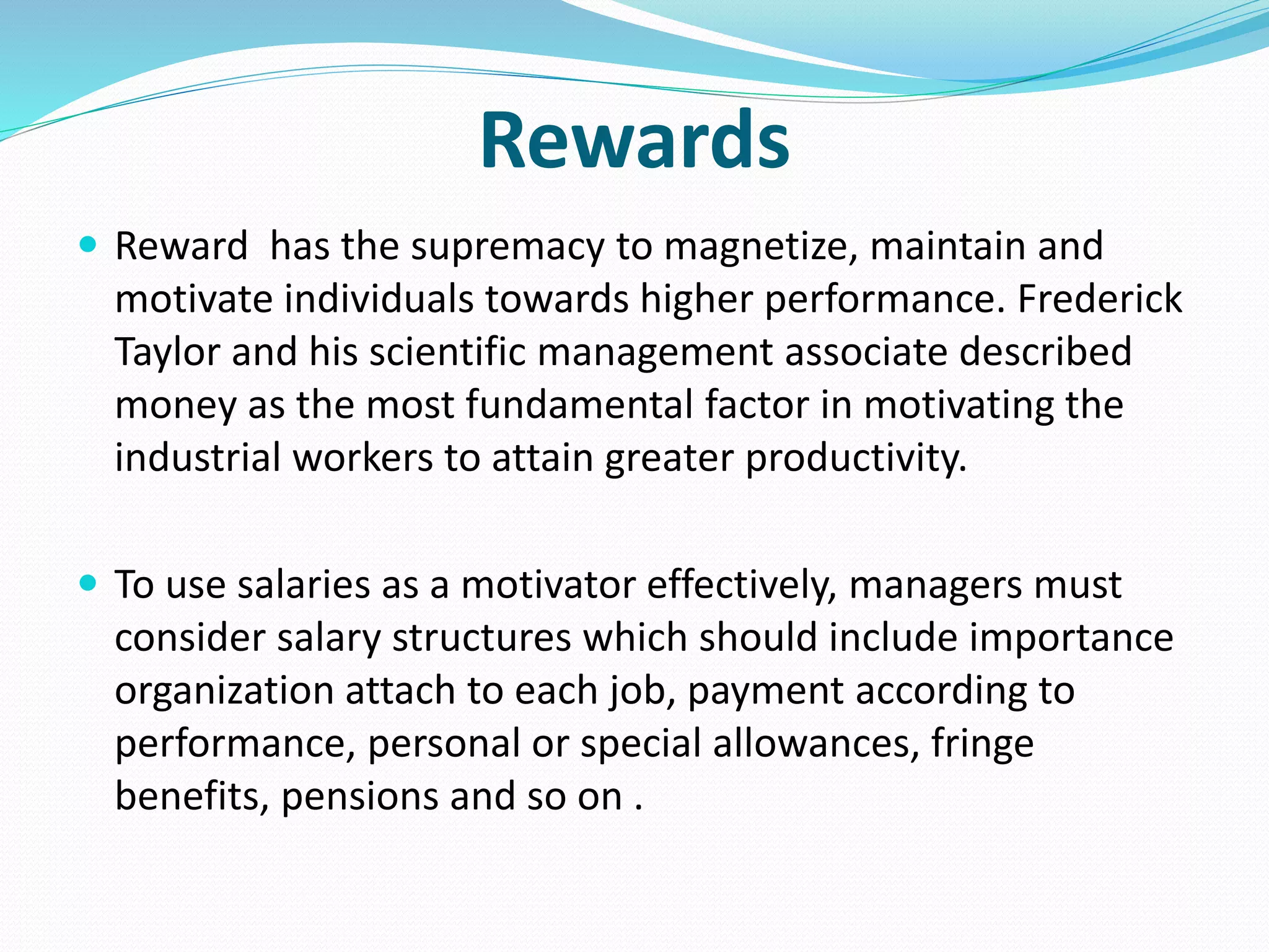 Ob ppt on motivation | PPTX