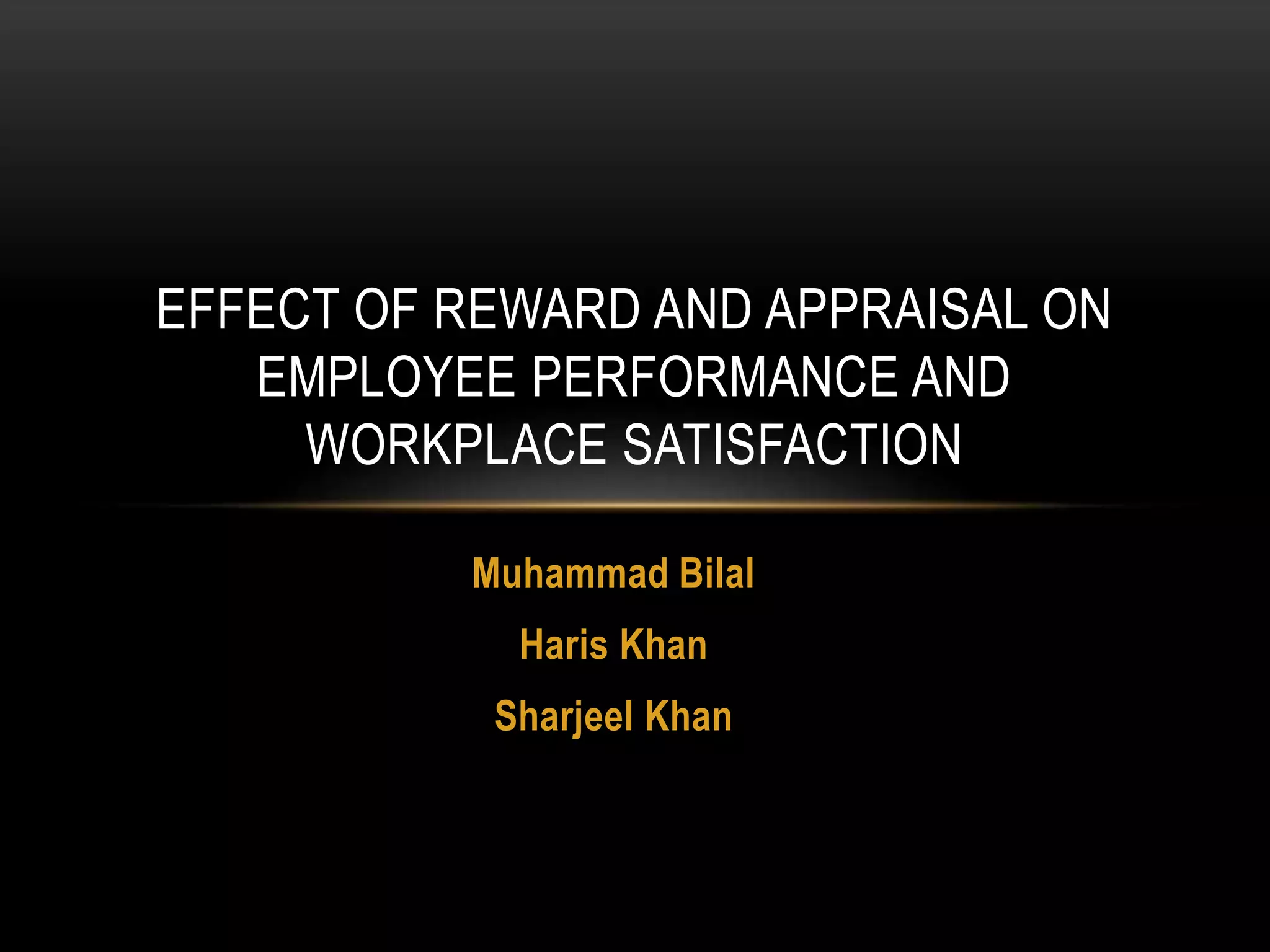 effects of rewards and appraisals on employee performance and workplace ...
