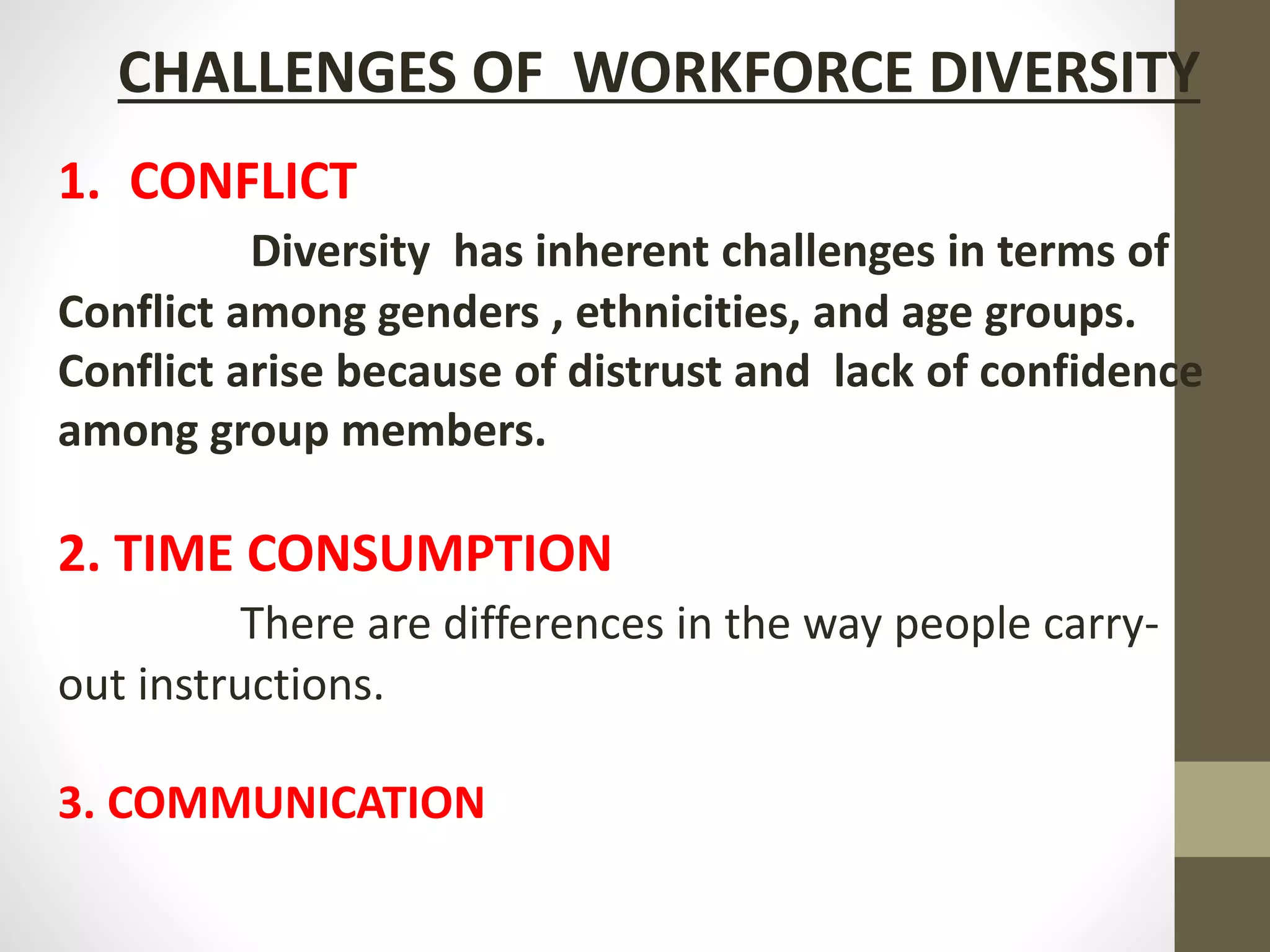 CHALLENGES OF WORKFORCE DIVERSITY | PPTX