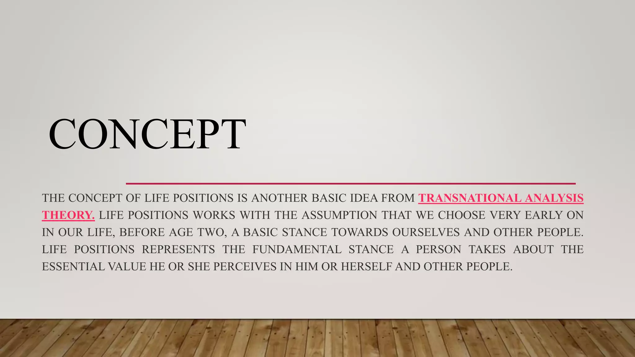 PPT on Life positions analysis | PPTX