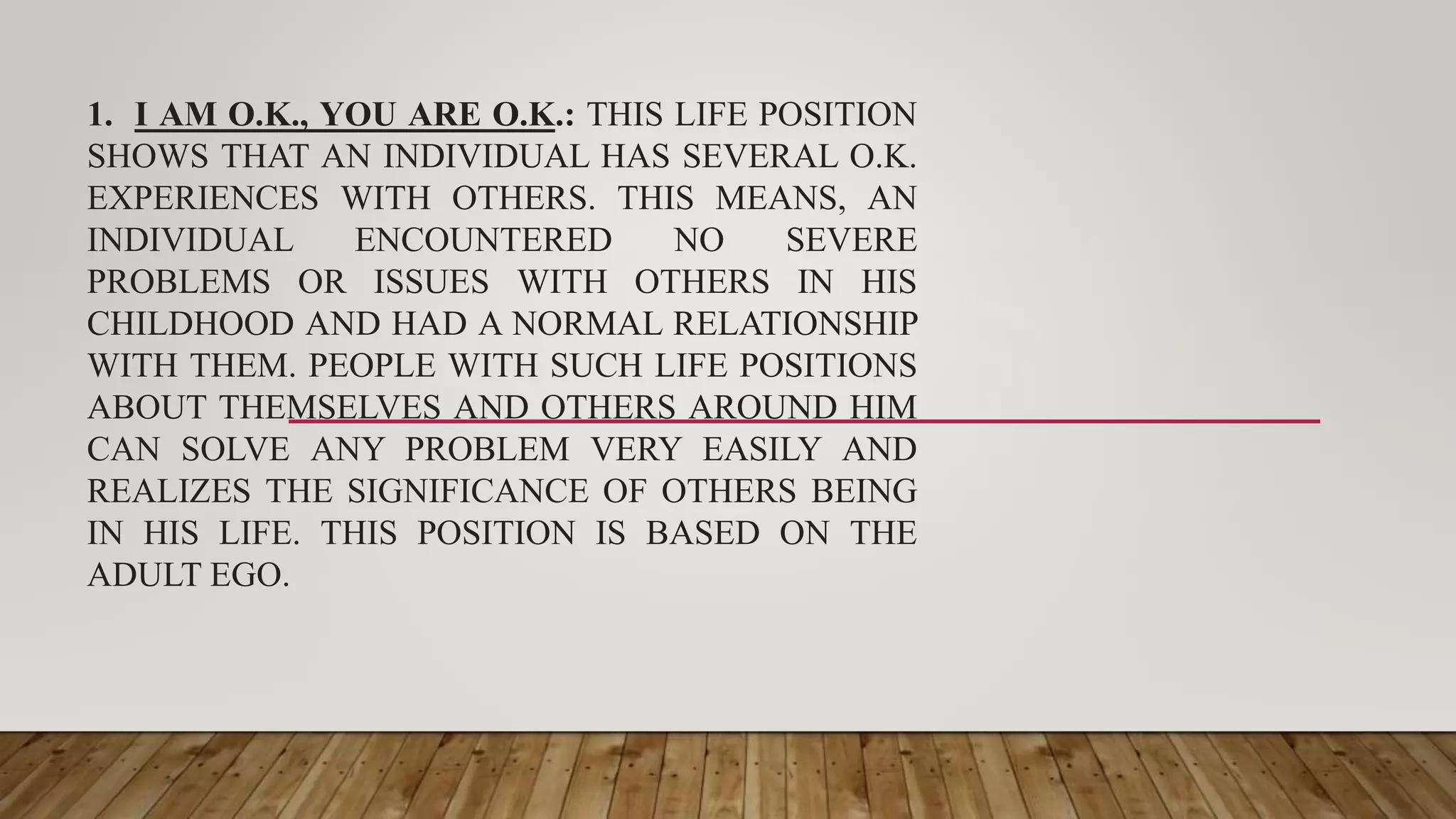 PPT on Life positions analysis | PPTX