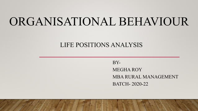 PPT on Life positions analysis | PPTX