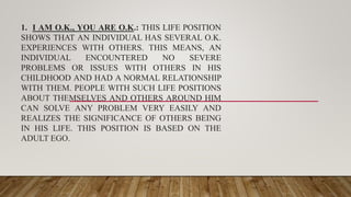 PPT on Life positions analysis | PPTX