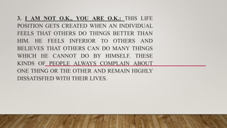 PPT on Life positions analysis | PPTX