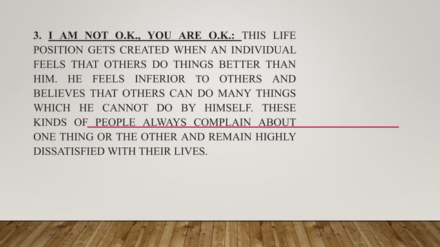 PPT on Life positions analysis | PPTX