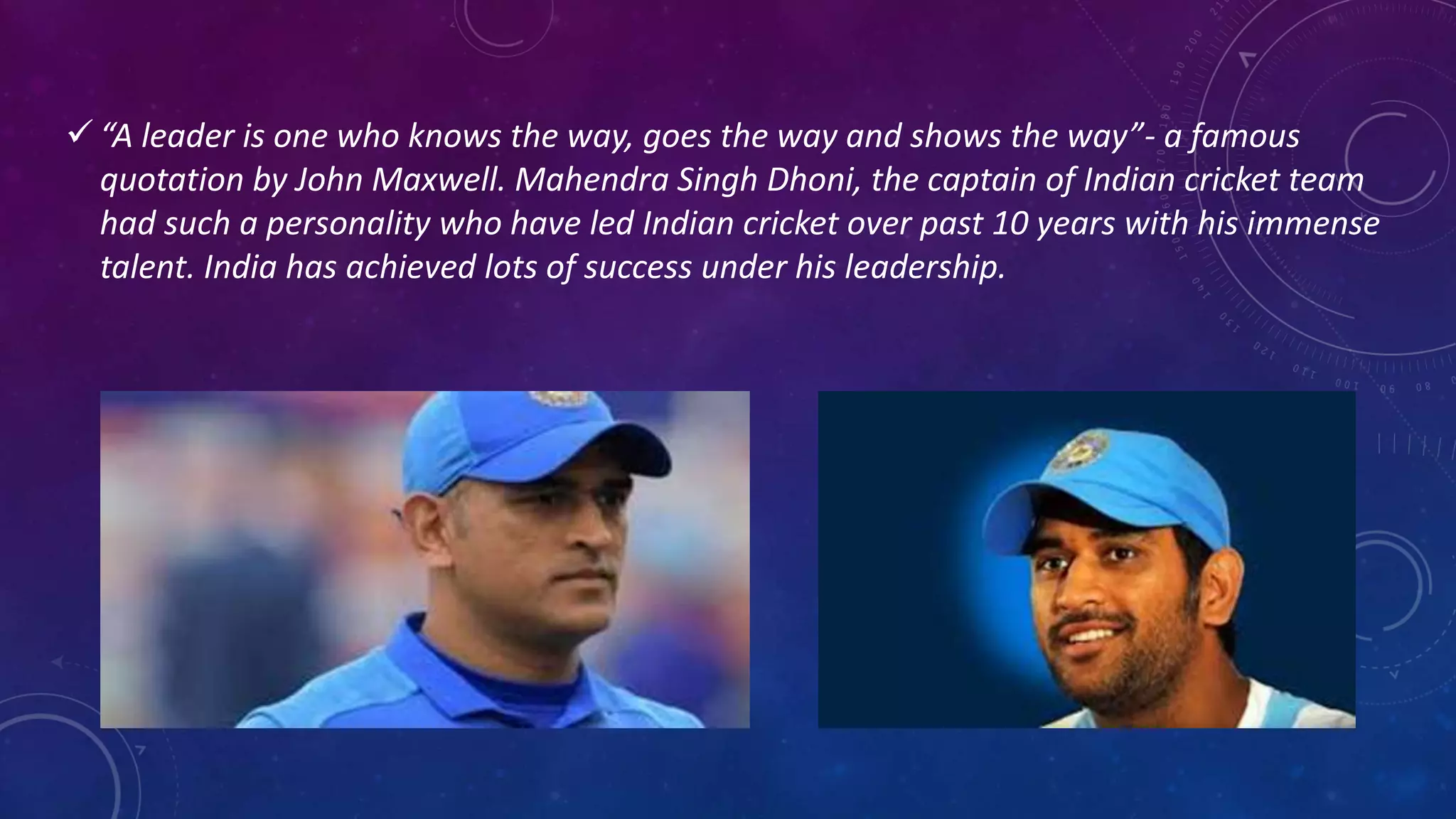 Leadership analysis with the reference to M.S dhoni | PPTX