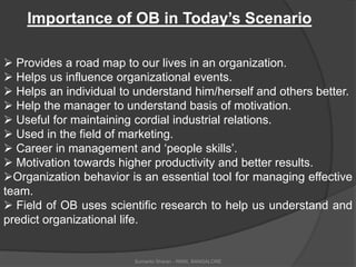 ORGANIZATIONAL BEHAVIOR-Introduction - Key Determinants ...