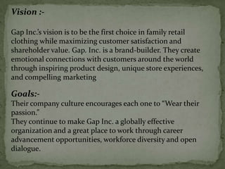 Comparison of Vision, Mission & Goals of different companies in ...