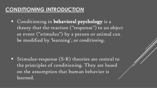 Classical Conditioning Introductory Psychology