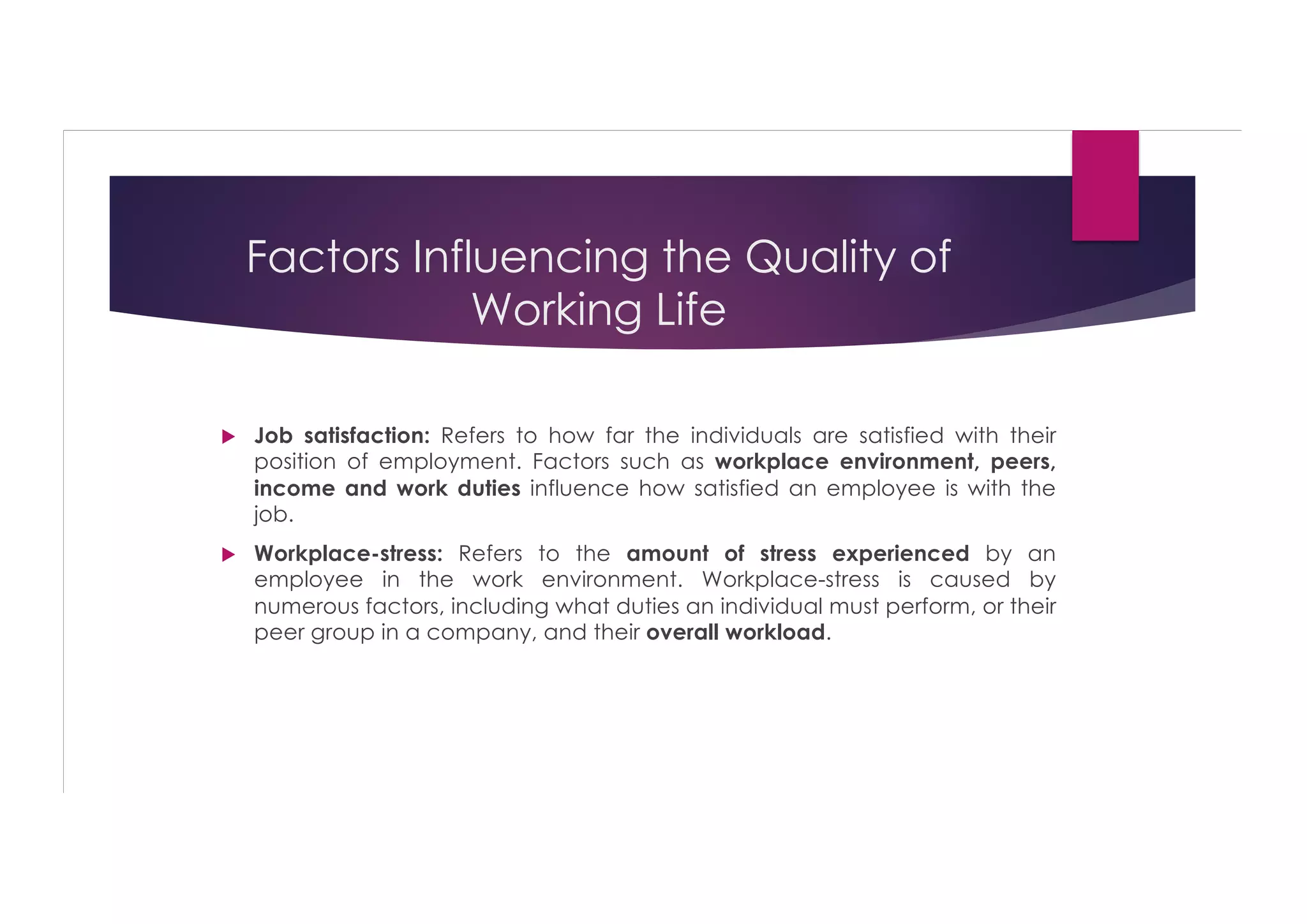 Quality of work life | PDF