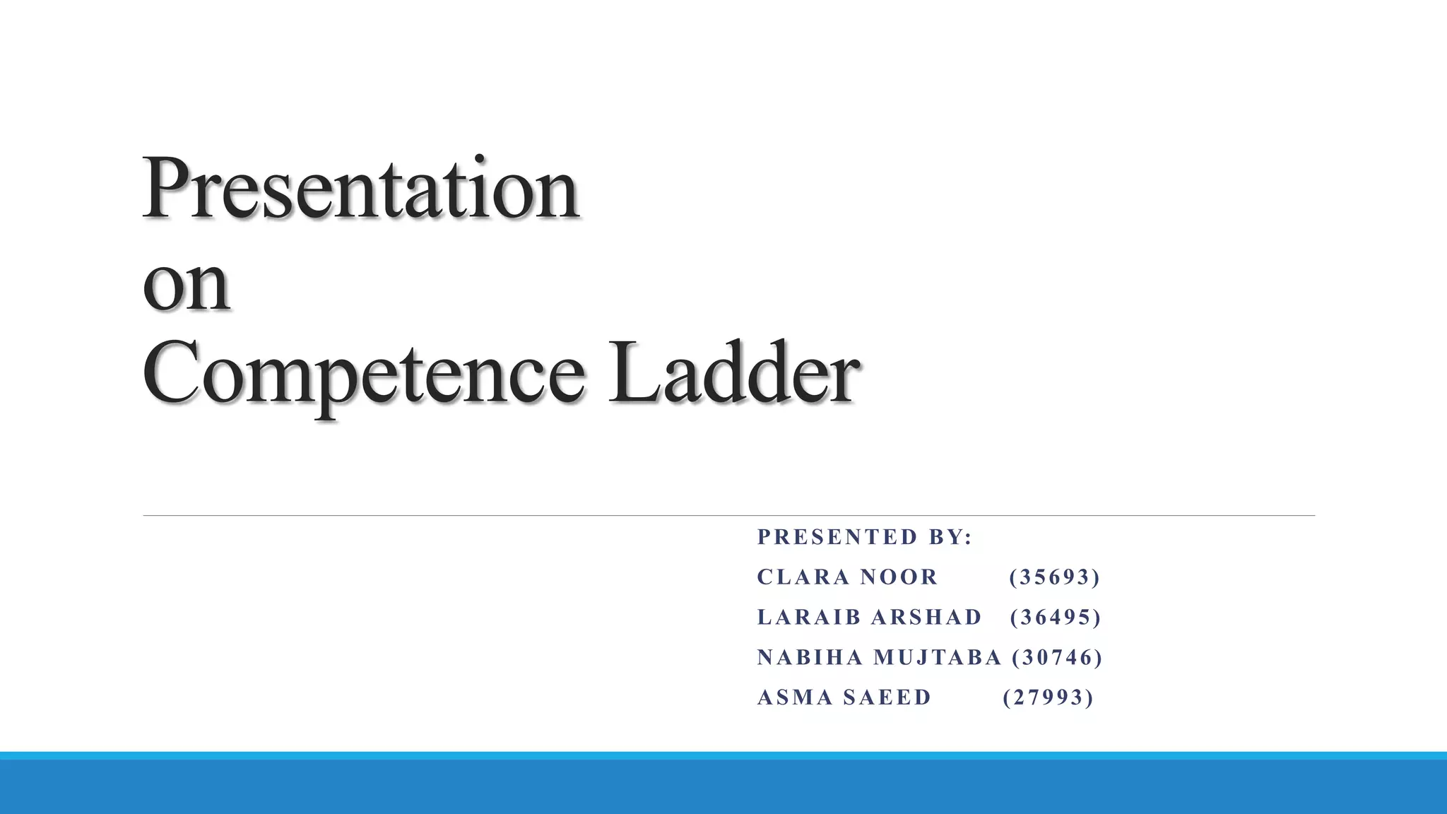 Competence Ladder | PPTX