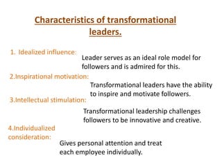 OB,Charismatic & transformtional theory | PPT
