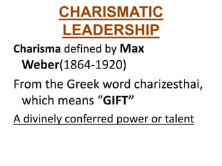 OB,Charismatic & transformtional theory | PPT