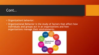 Organizational behavior presentation others disciplines to ob | PPTX