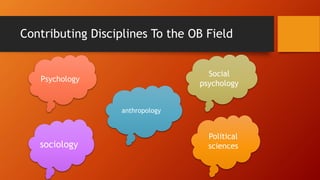 Organizational behavior presentation others disciplines to ob | PPTX