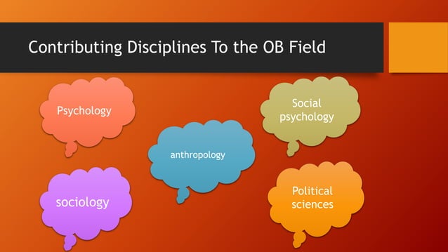 Organizational behavior presentation others disciplines to ob | PPT