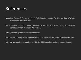 Organizational Behaviour - Conflict | PPTX