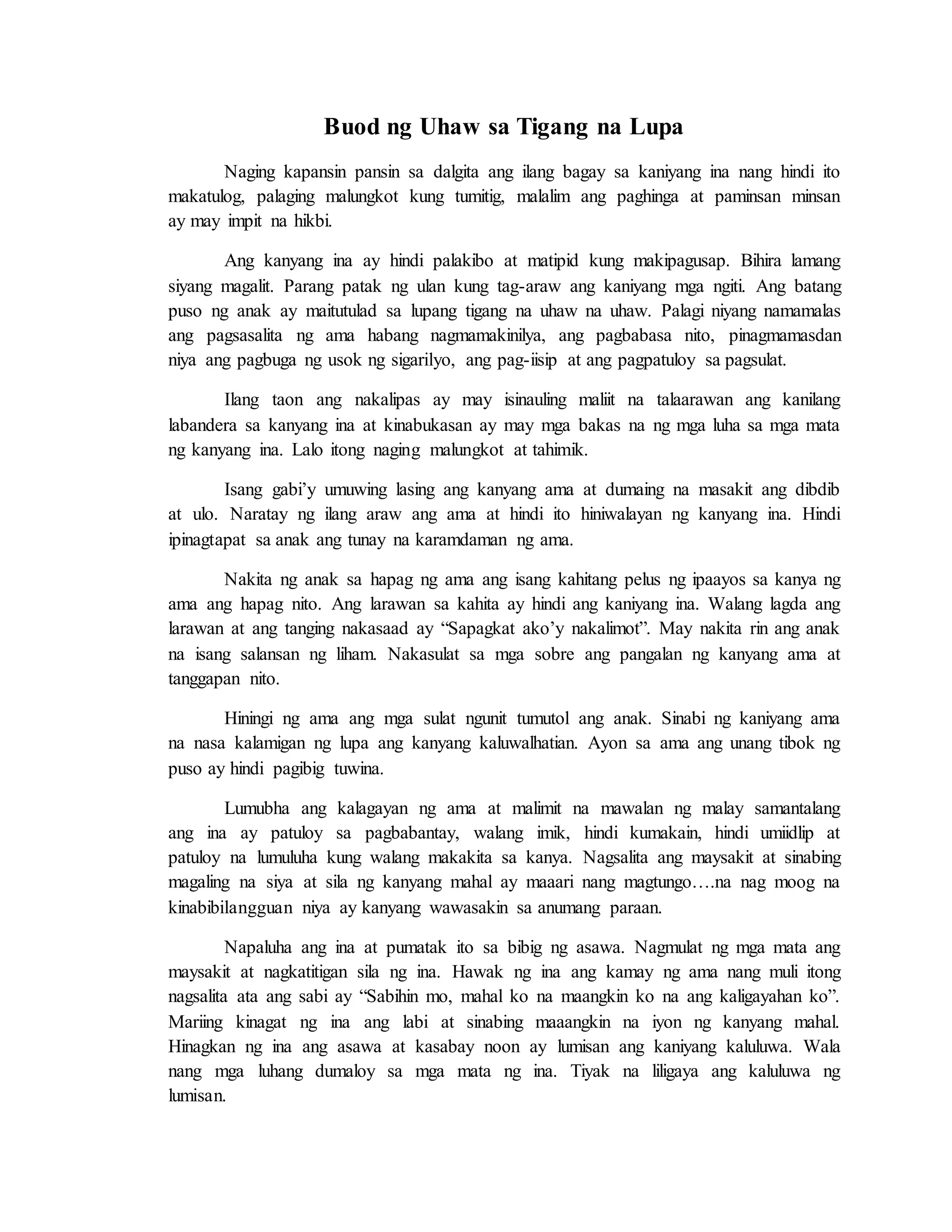 Obra.liwayway arceo | DOCX