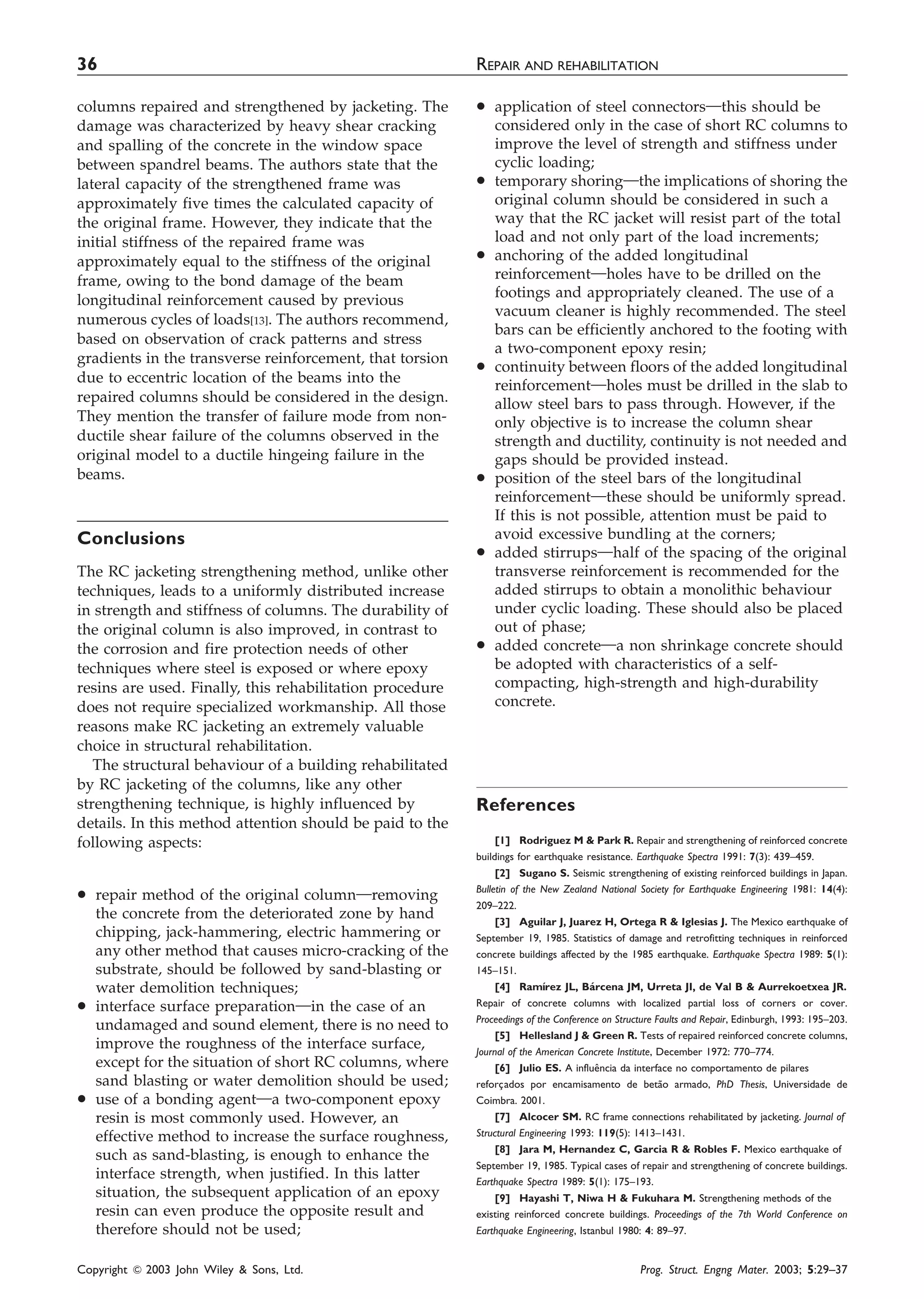 column jacketing | PDF