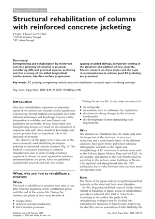 column jacketing | PDF