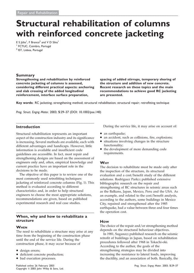 column jacketing | PDF | Civil Engineering Industry | Industries