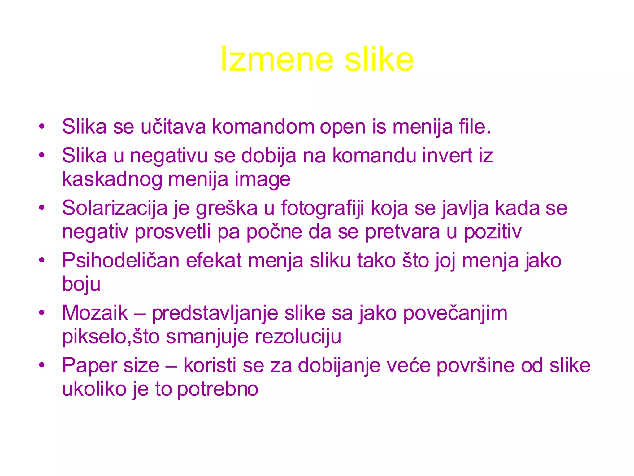 Obrada Slika u Photoshopu | PPT