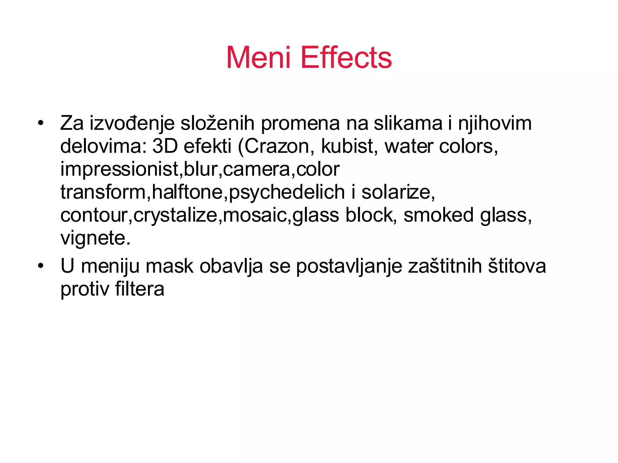 Obrada Slika u Photoshopu | PPT
