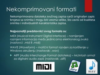 Obrada zvuka informatika prezentacija za 8 razred | PPTX
