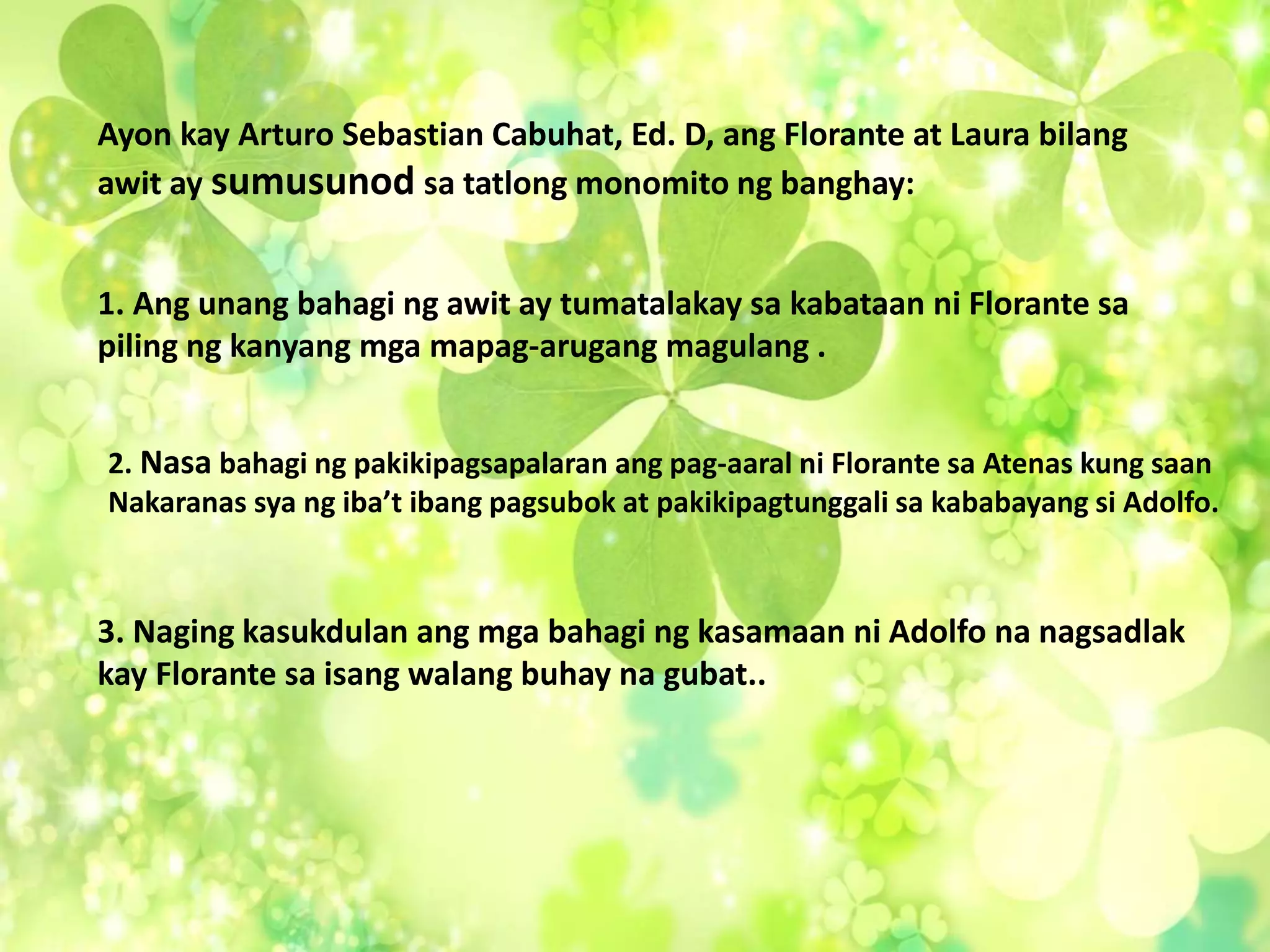 Istilo sa Pagkakasulat ng Florante at Laura | PPTX