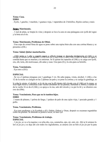 Obras de cada odum de ifa | PDF