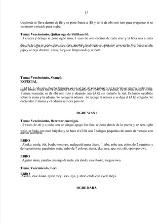 Obras de cada odum de ifa | PDF