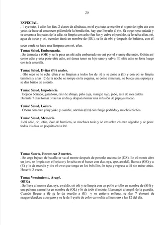 Obras de cada odum de ifa | PDF