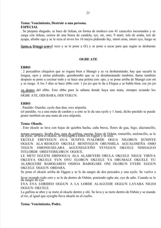 Obras de cada odum de ifa | PDF