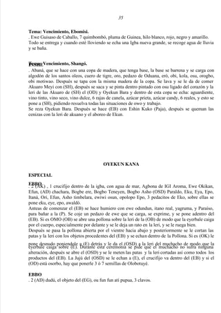 Obras de cada odum de ifa | PDF