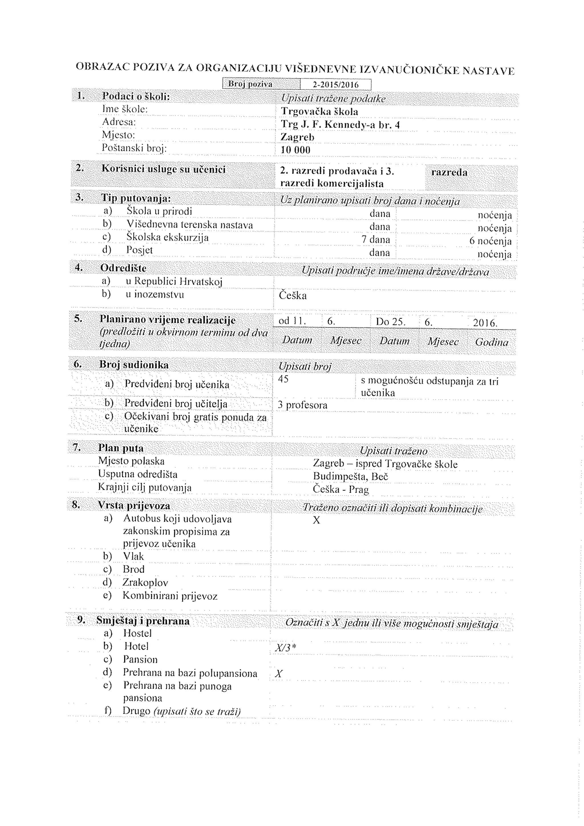 Obrazac poziva-izleti-mat-2 | PDF