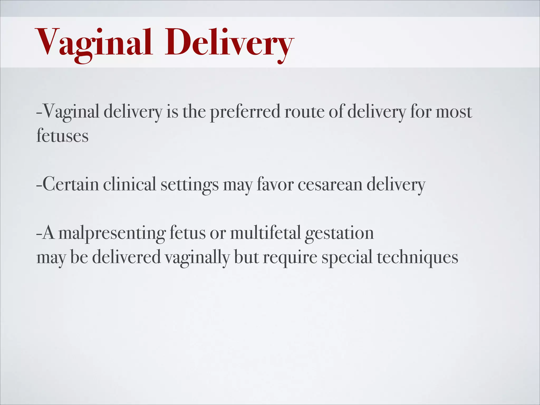 Vaginal Delivery - Chapter 27 of Williams Obstetrics 24th Edition | PDF