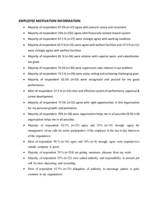 report on employee motivation | DOCX