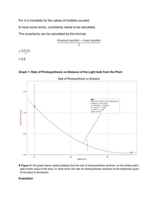 Correlation between brightness of light and photosynthesis lab | PDF