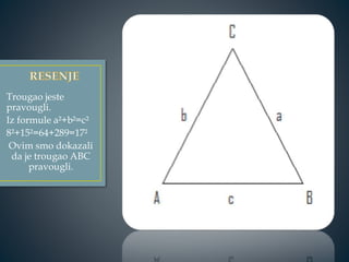 Obrnuta pitagorina teorema | PPTX