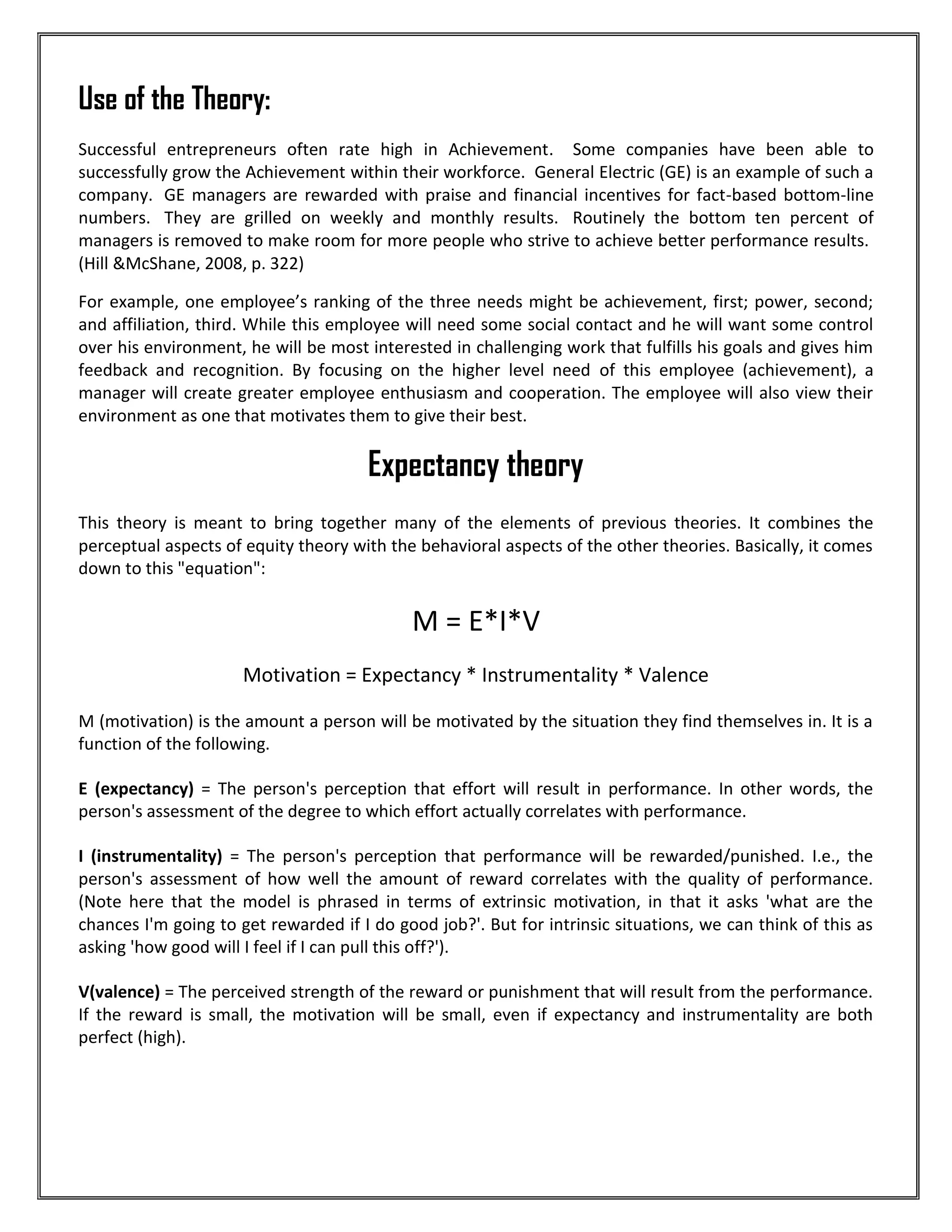 Motivation Theories | DOCX