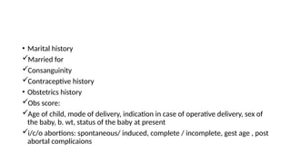 obs.pptx obstetrics case history taking | PPTX