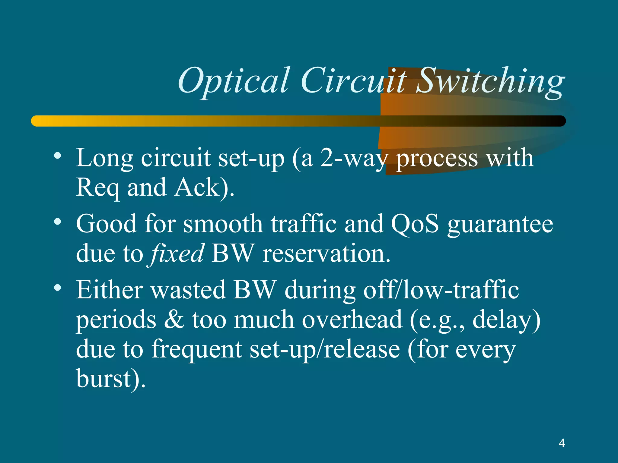 OPTICAL BURST SWITCHING | PPT