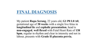 OBS AND GYNAE APH case presentation | PPTX