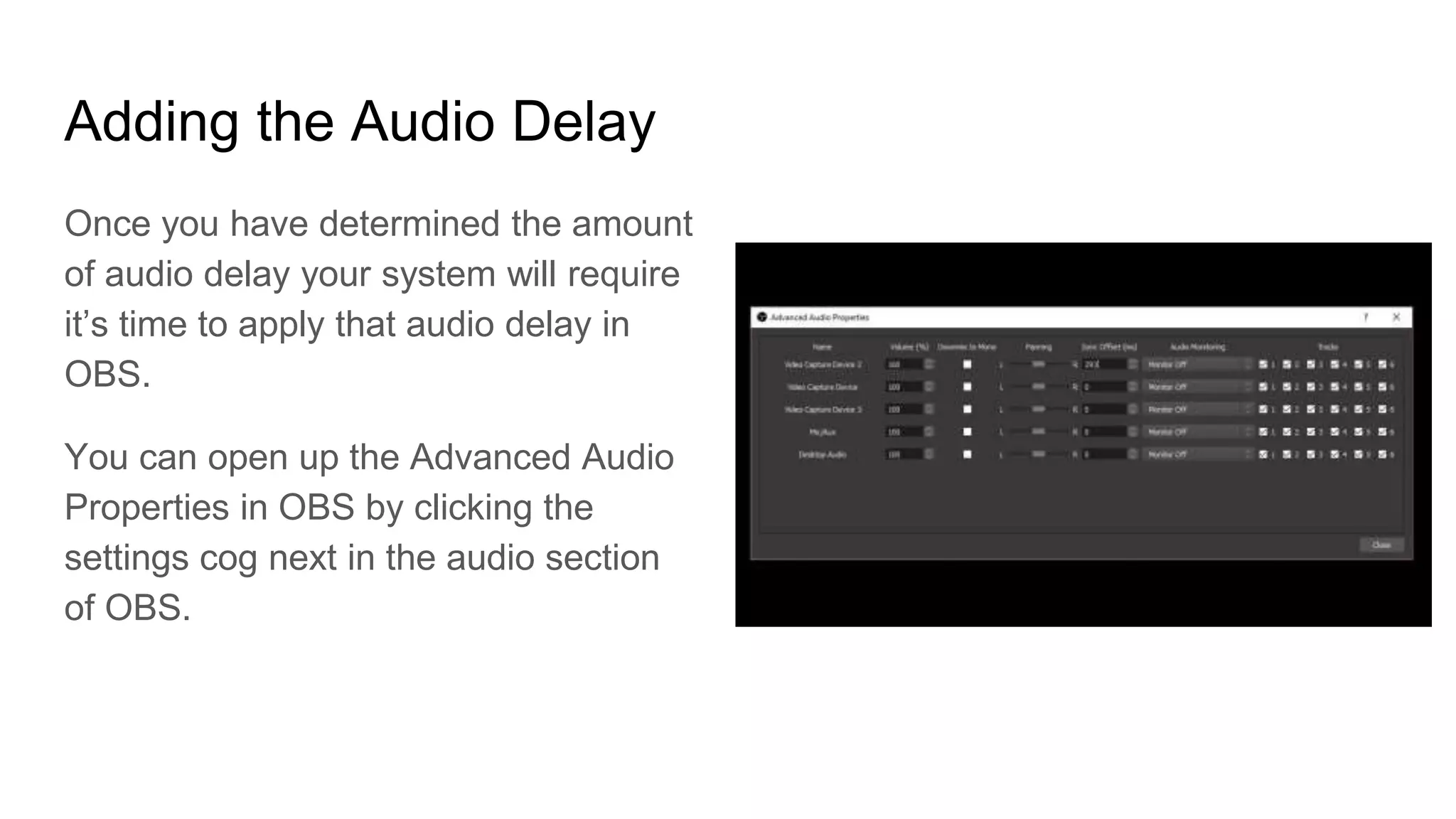 Obs audio syncing tool | PPT
