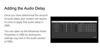 Obs audio syncing tool | PPT