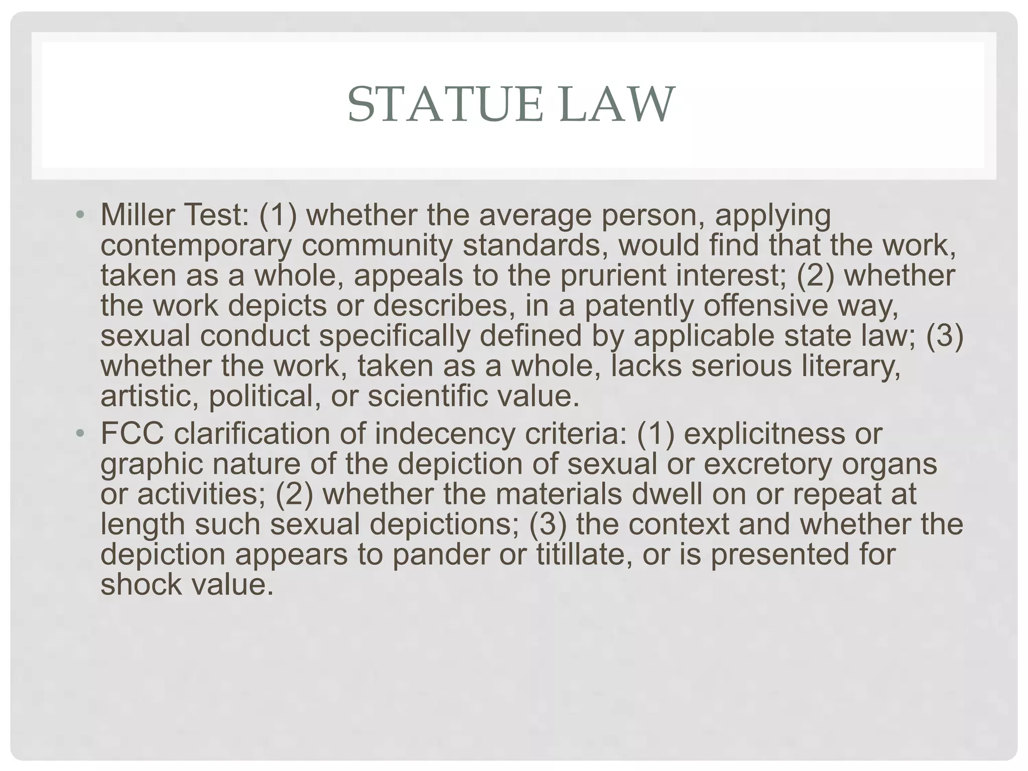 Obscenity and indecency | PPTX