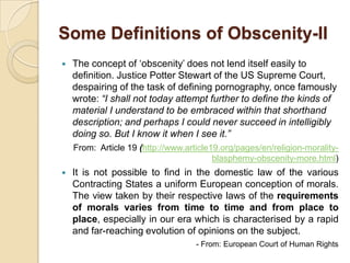 Obscenity Law in Nepal | PPTX