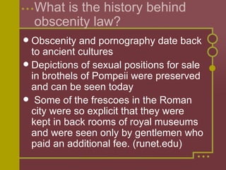 Obscenity on the Web | PPT
